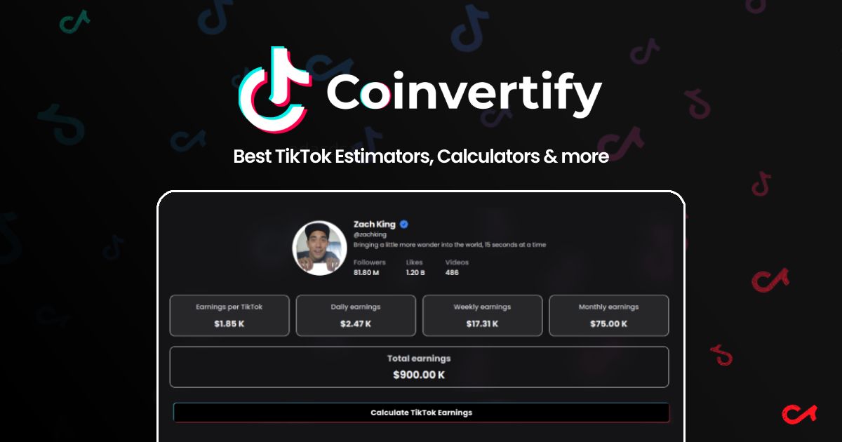 Die besten TikTok-Tools und -Rechner | Coinvertify